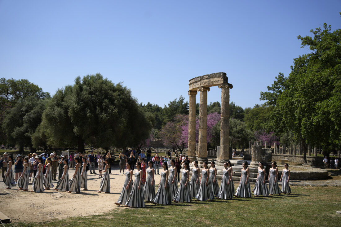 At birthplace of Olympics, performers at flame-lighting ceremony feel a ...